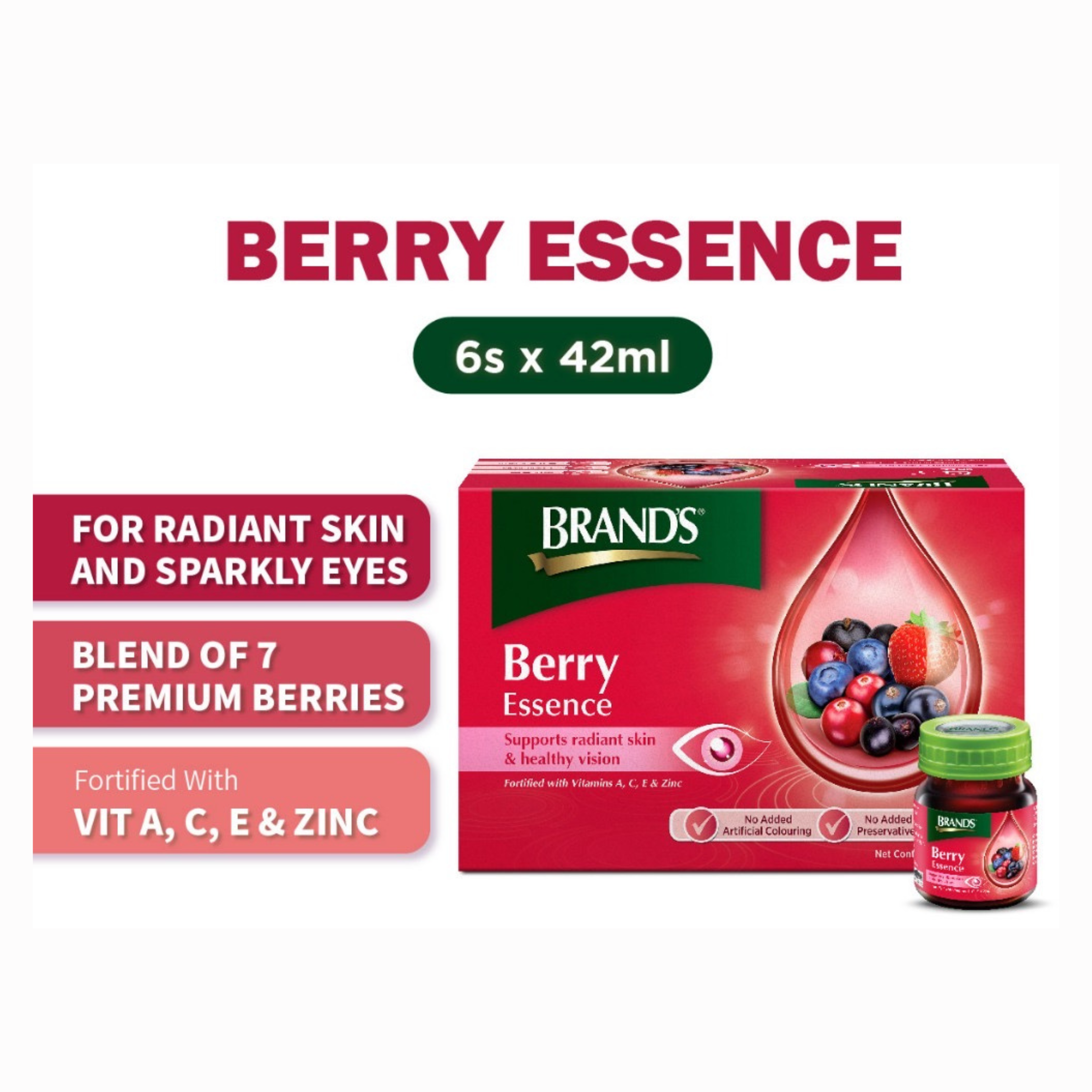 Add-Ons: 6 x 41ml BRAND'S Berry Essence – Hello Flowers! Singapore