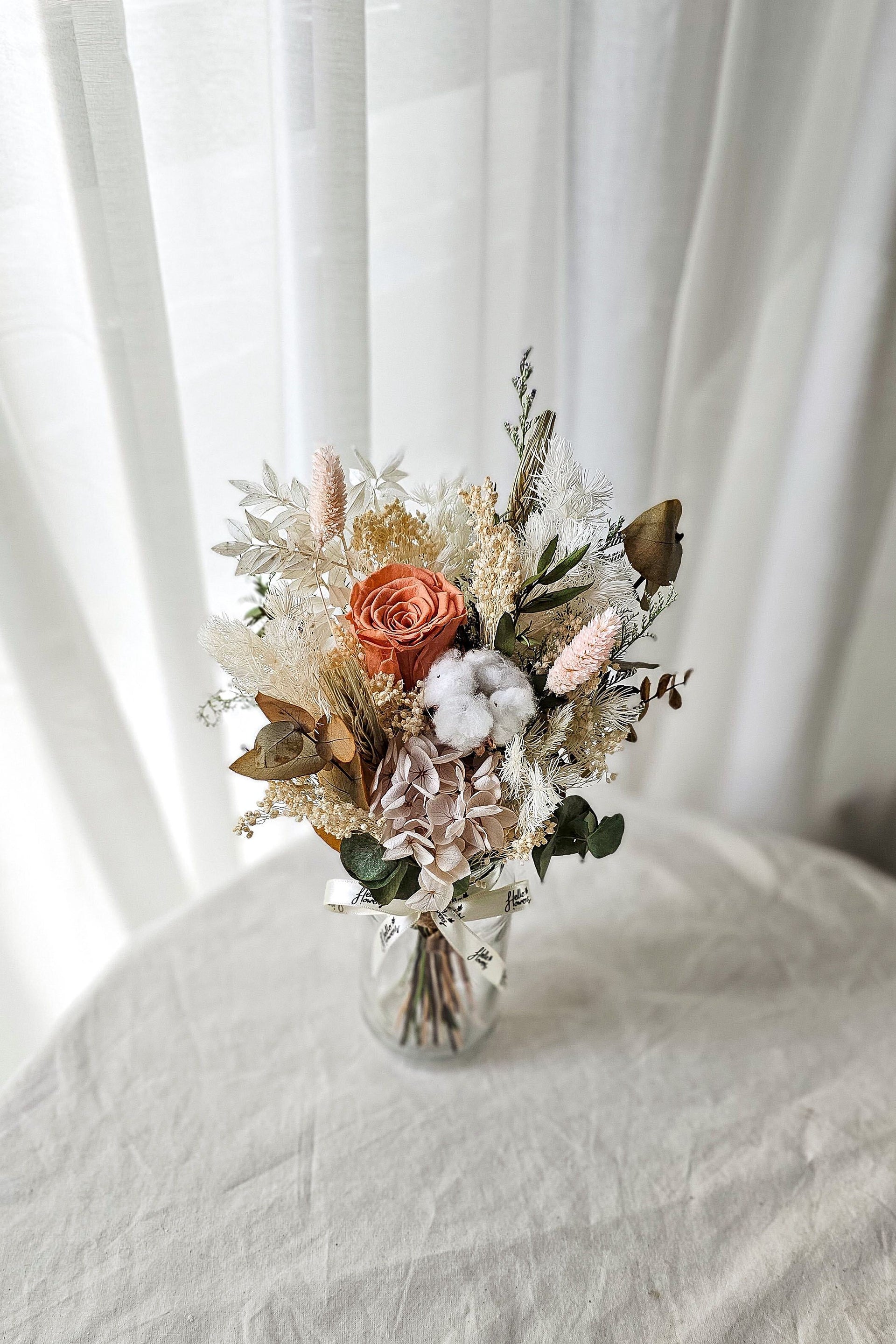 Sophia- Rose Bouquet with Dried Lavender – Hello Flowers! Singapore