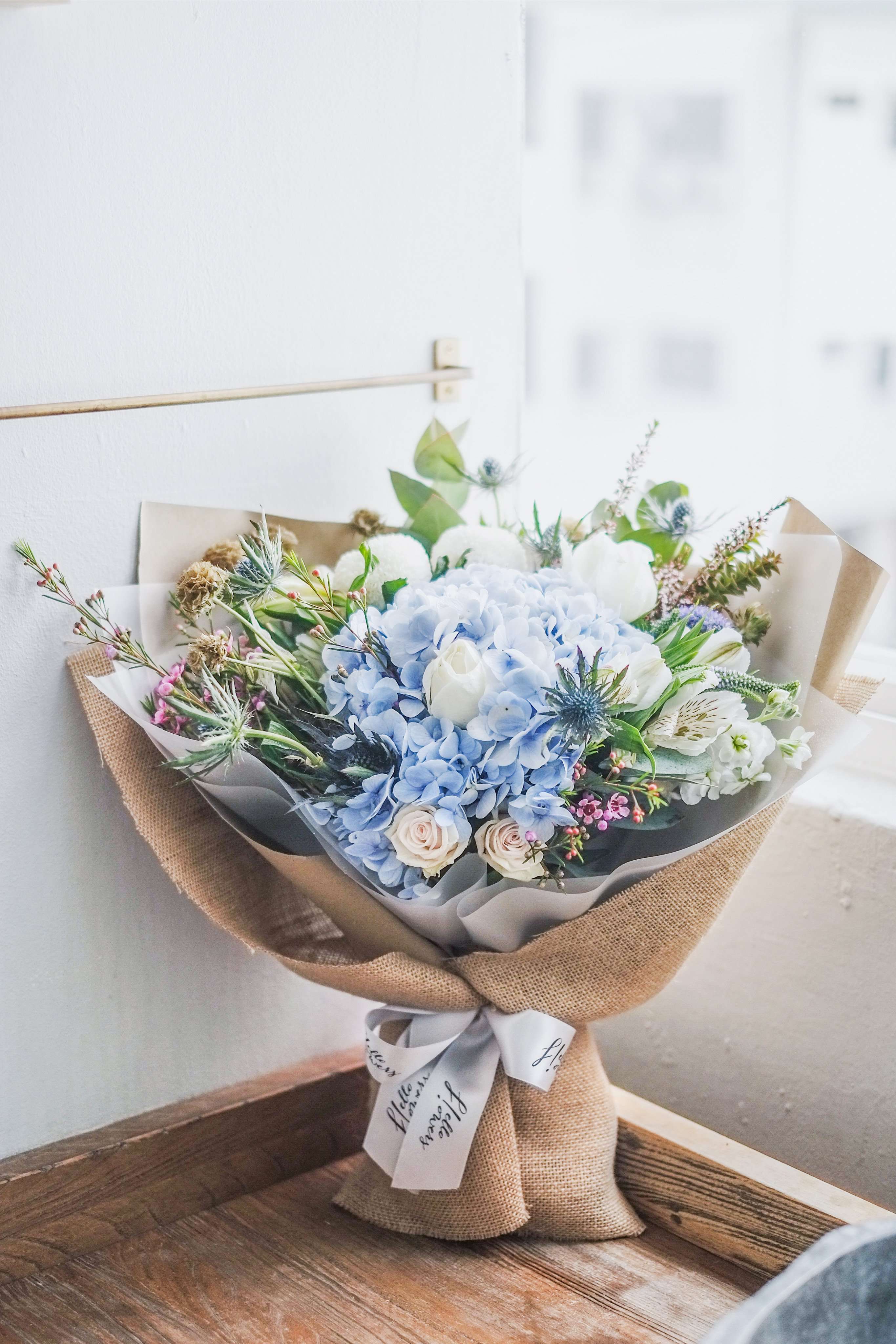 Serene Hydrangea | hello flowers! Crafted Bouquets Online Delivery ...